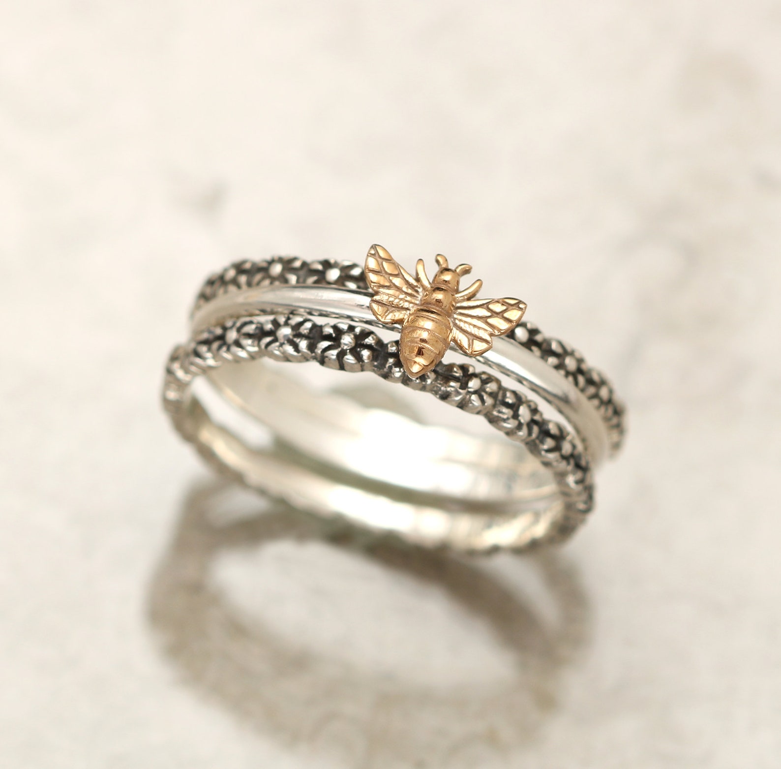 Bee Rings for Women Sterling Silver Honey Bee Jewelry Gold - Etsy