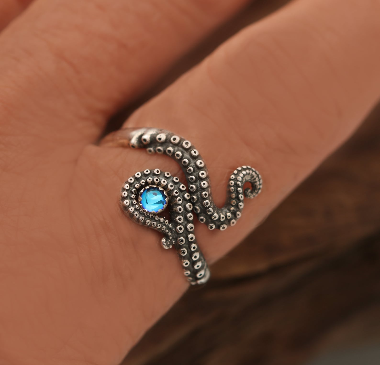 Octopus Ring Bronze Kraken Ring Octopus Jewelry Women - Etsy