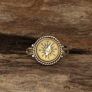 Compass Ring Sterling Silver, Compass Ring for Women, True North, Graduation Gift for Her ...
