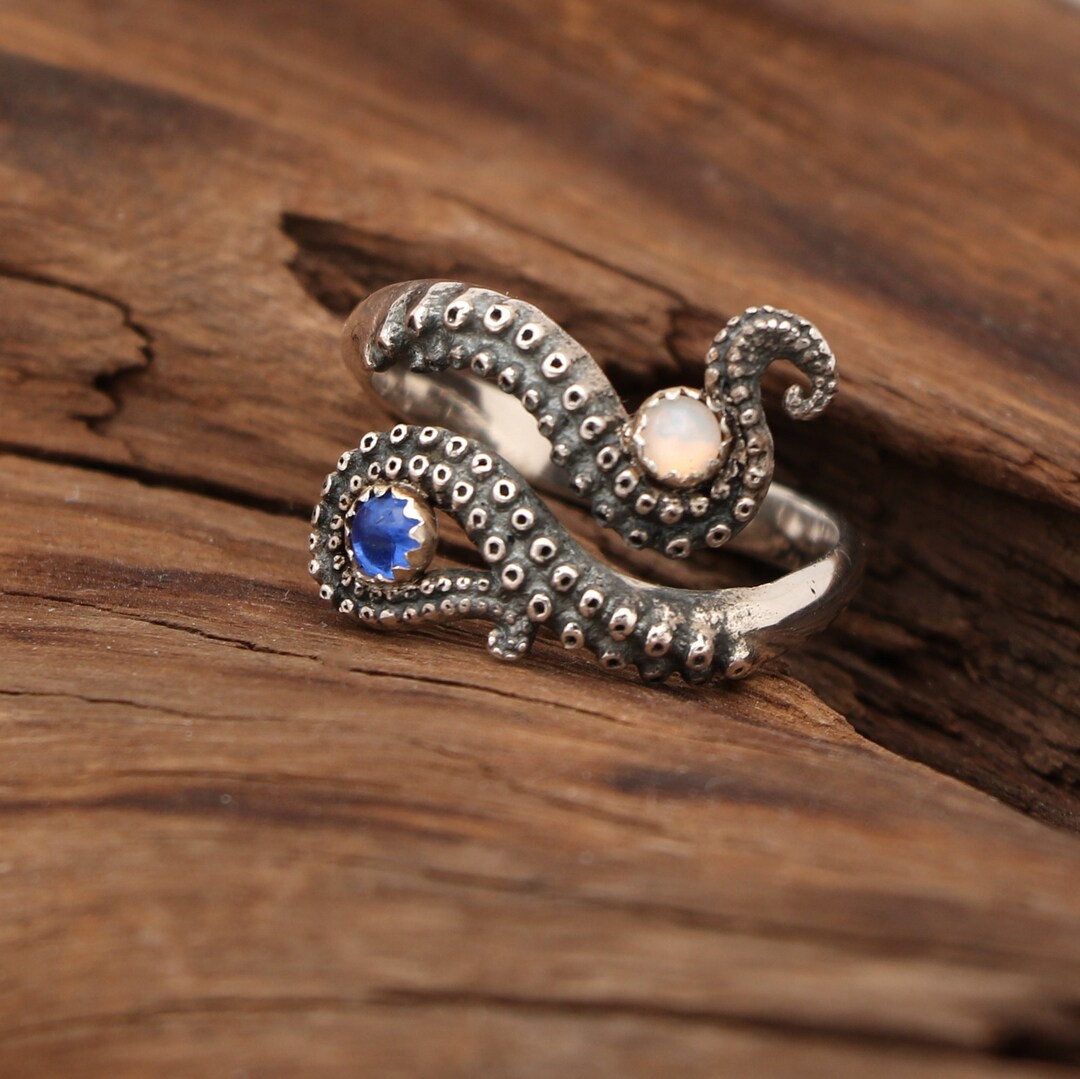 Octopus Ring Sterling Silver, Tentacle Ring, Octopus Jewelry Women ...