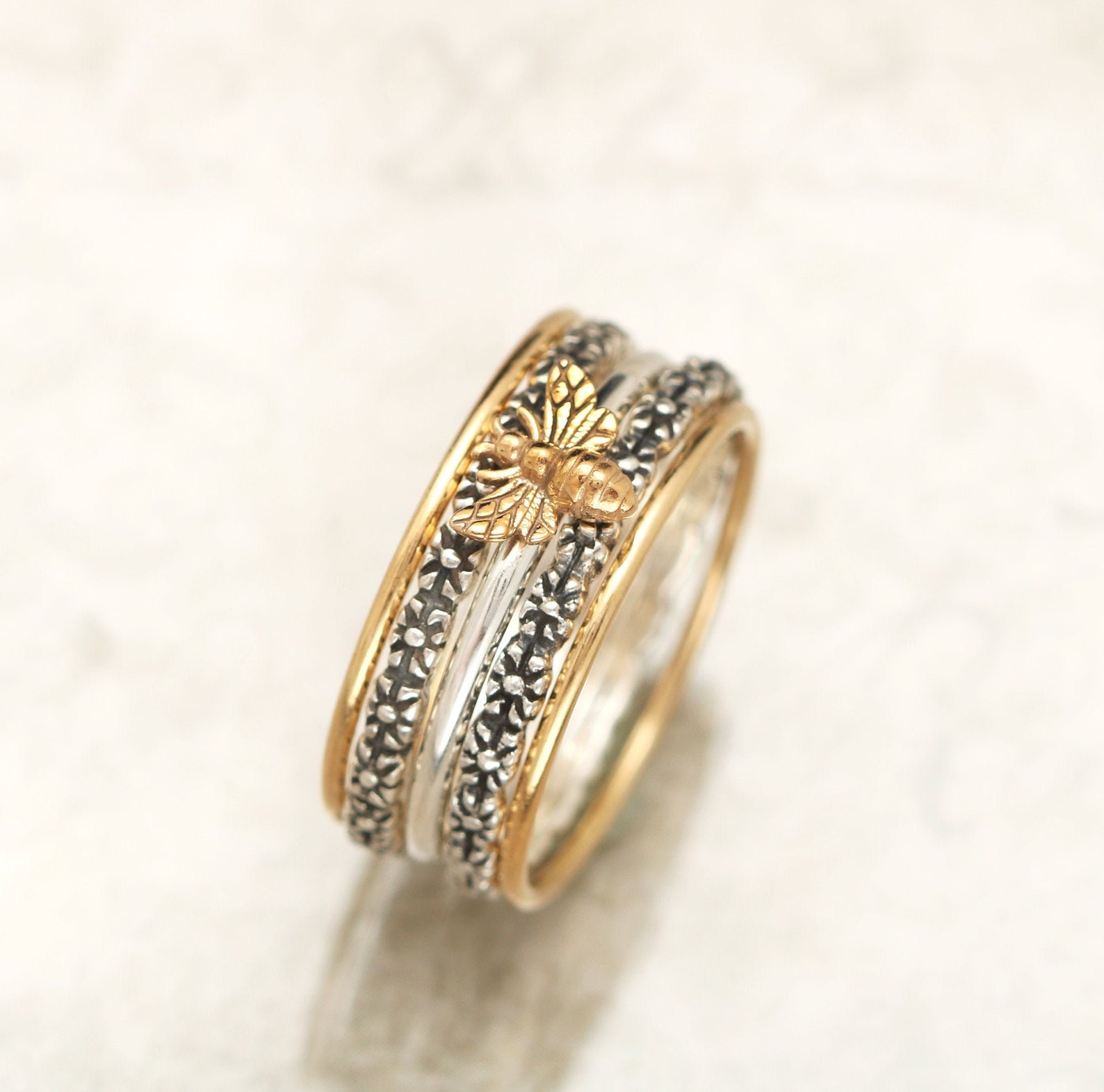 Bee Rings for Women Sterling Silver Honey Bee Jewelry Gold - Etsy
