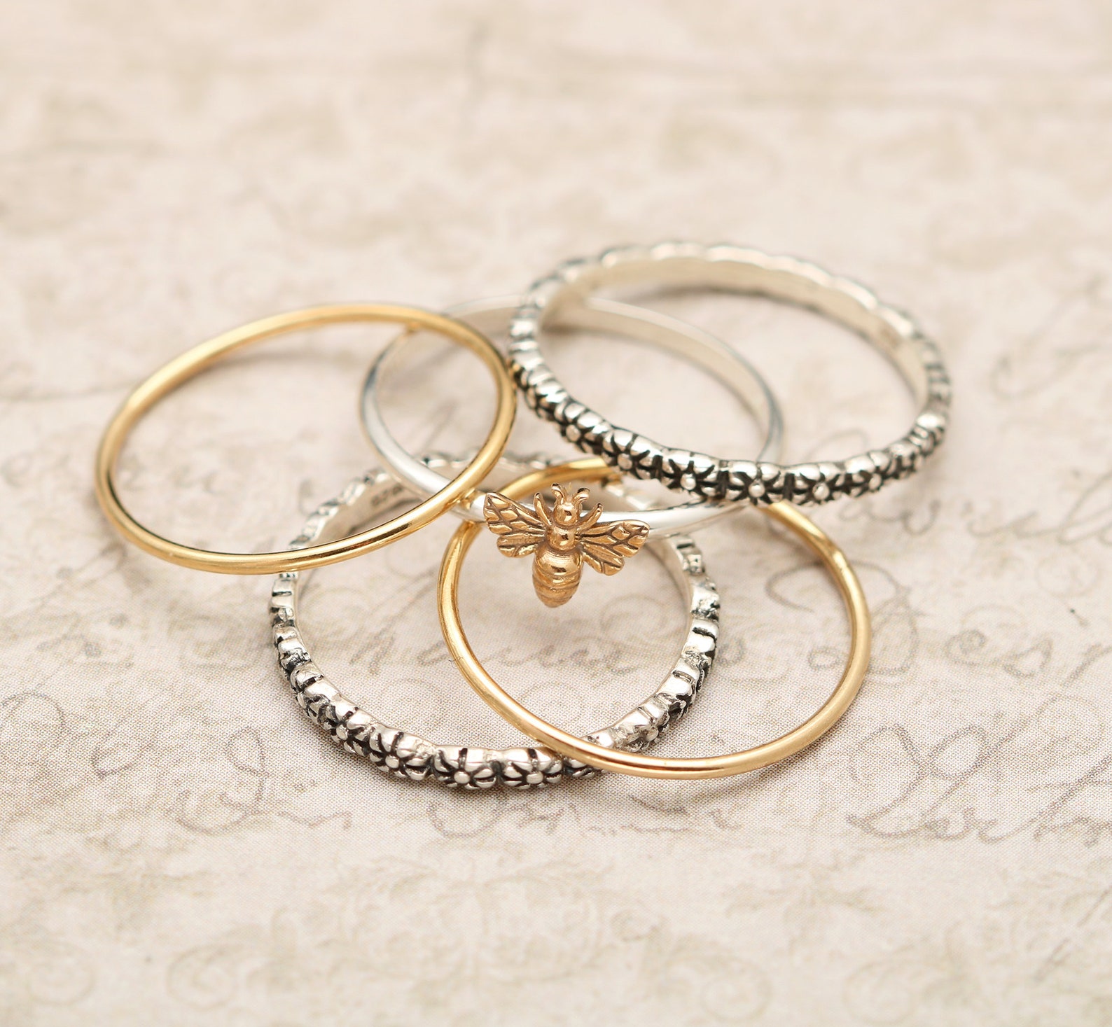 Bee Rings for Women Sterling Silver Honey Bee Jewelry Gold - Etsy