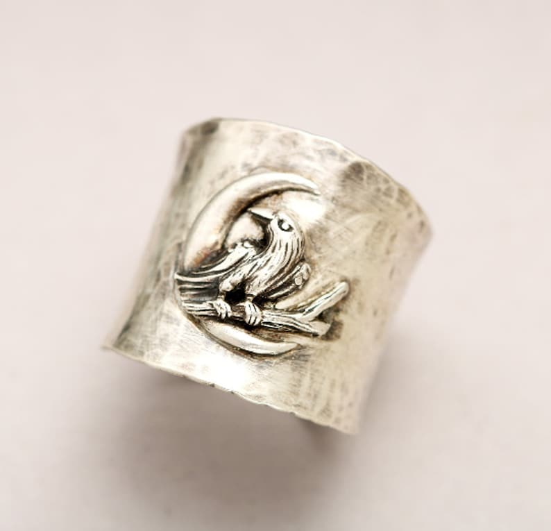 Raven Ring Men, Thumb Ring, Whimsigoth Jewelry, Pagan Rings for Women ...