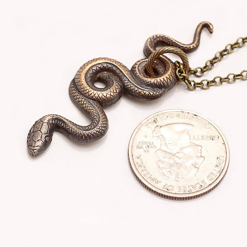 Snake Necklace Vintage Serpent Necklace Reptile Jewelry - Etsy