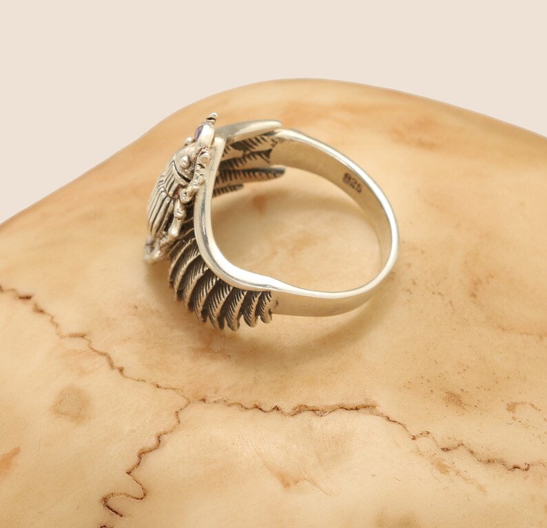 Sterling Silver Beetle Ring, Scarab Beetle, Bug Jewelry, Beetle Rings ...