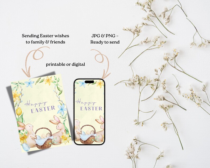 Digital and Printable Easter Cards | Easter Greeting Cards | Easter E ...
