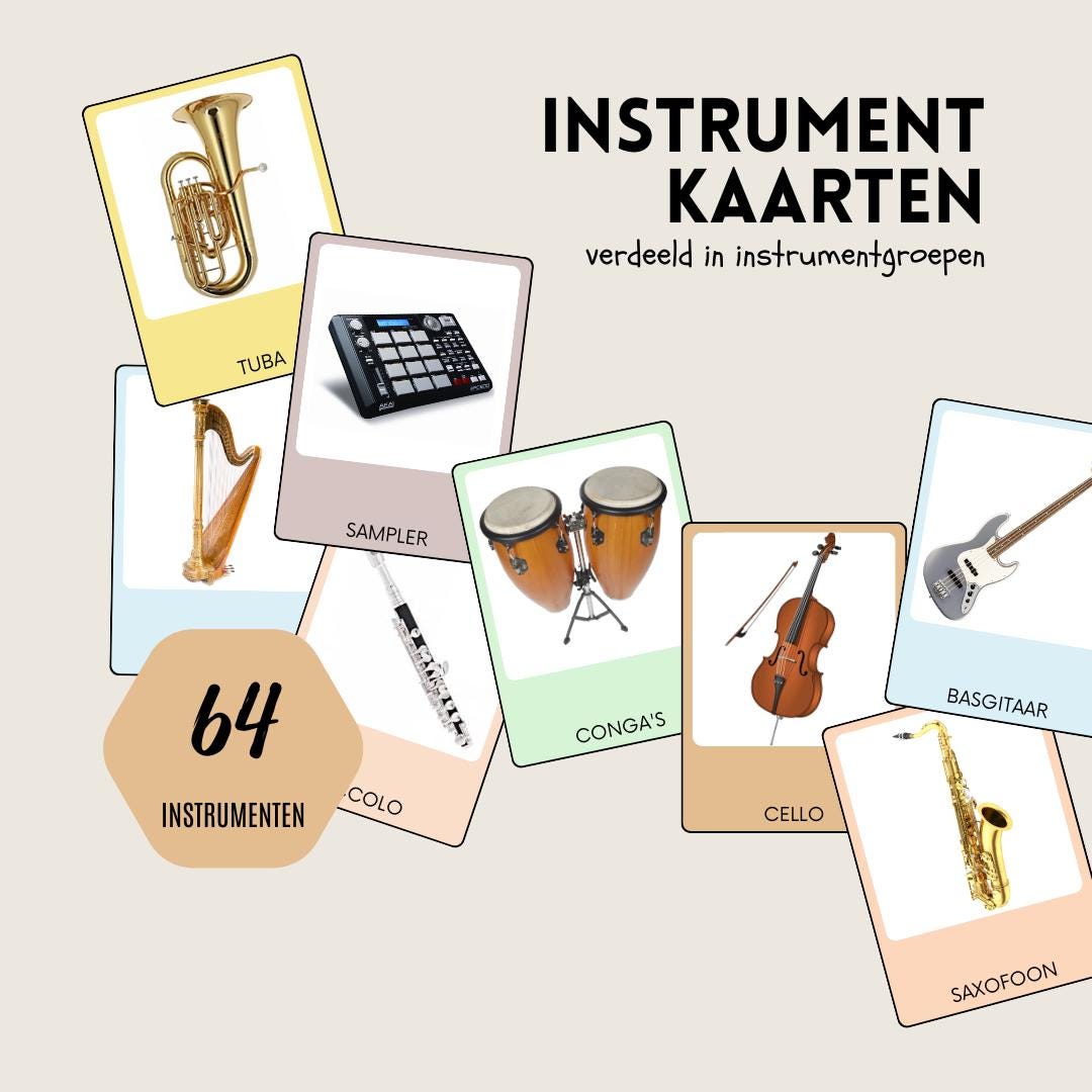Printable Flashcards With Instruments Intro Upper Grades Vwo Instrument ...