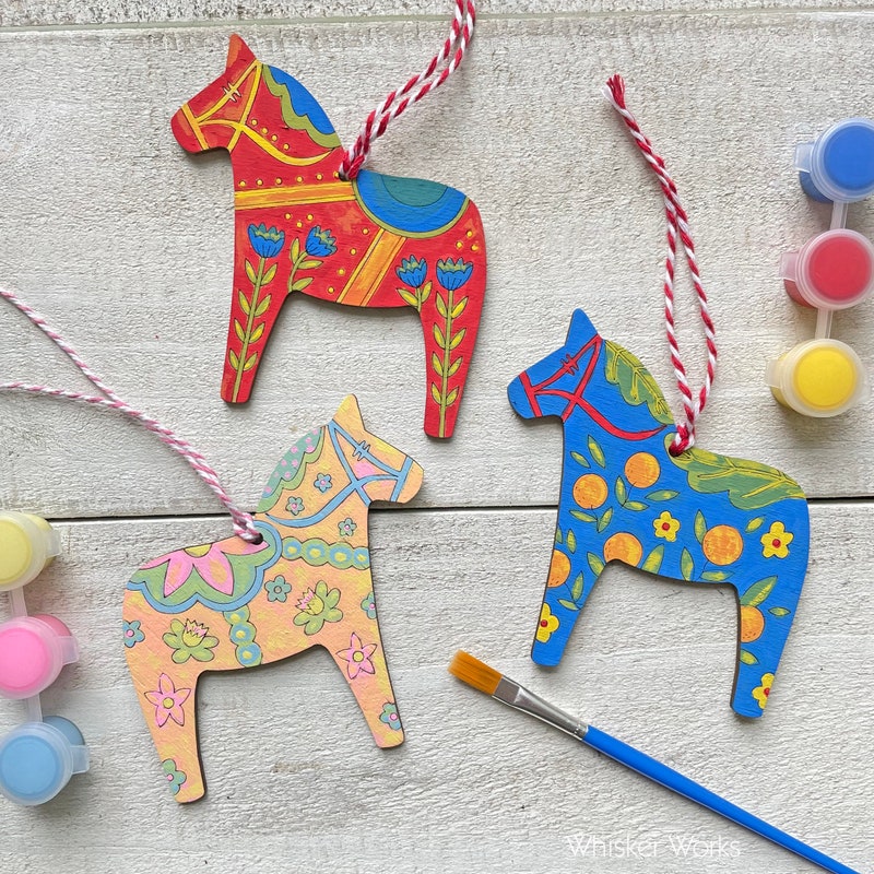 Painted Swedish Horses - Etsy