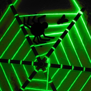 Glow-in-the-dark Spiderweb Craft Kit - Paint and Yarn Included - Etsy