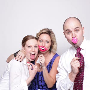 Photo Booth Prop - the Cachinnate - Pink or Red Smile With Bright White ...