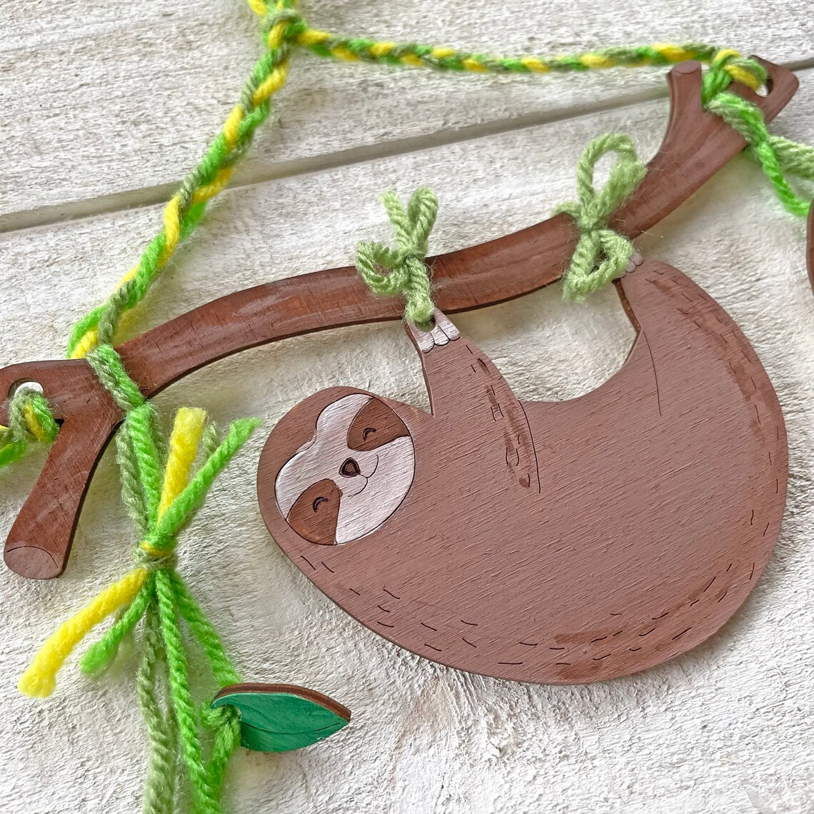 Hanging Sloth Craft Kit - Paint and Yarn Included - Etsy