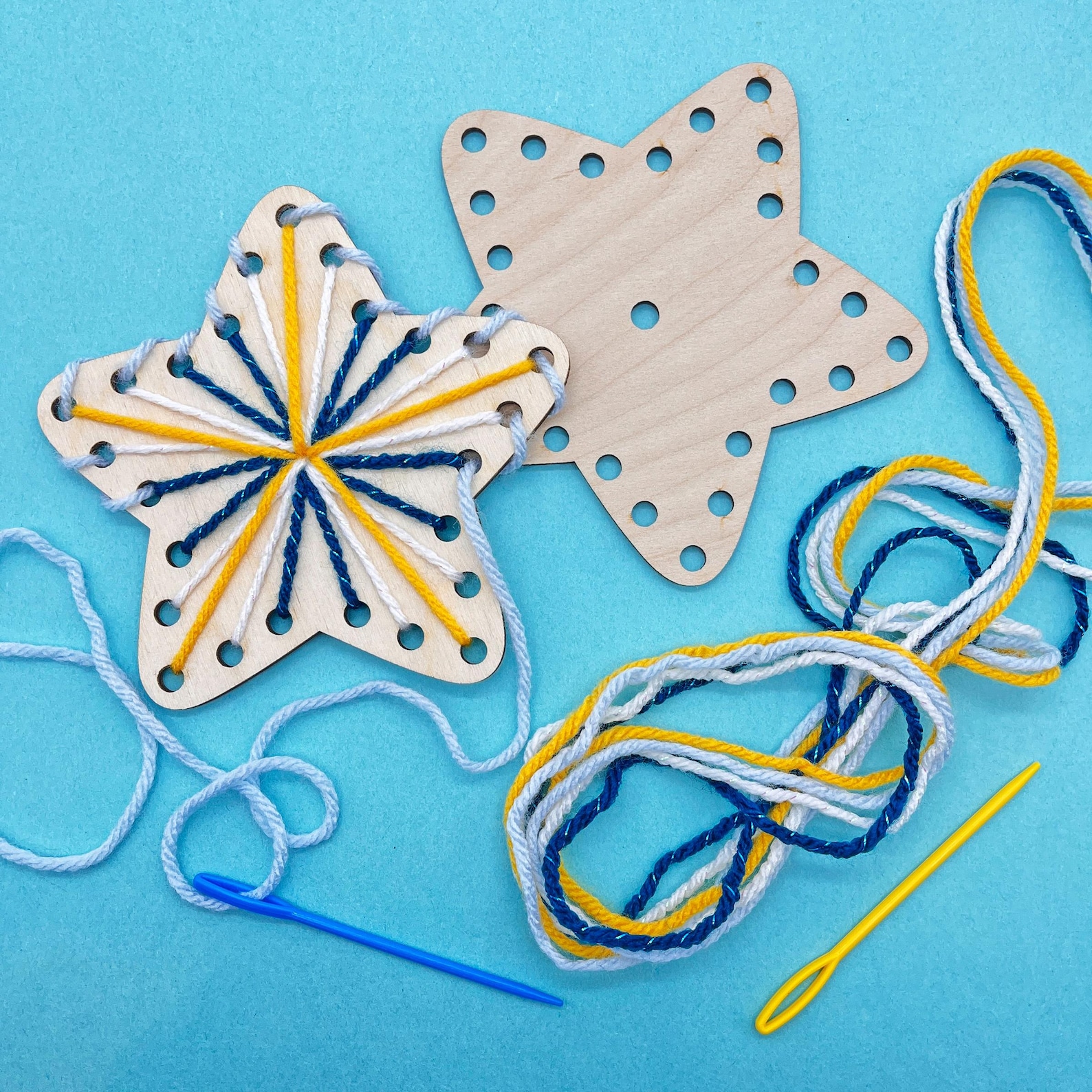 Yarn Star Craft Kit: Celestial Wood Lacing Project - Preschools, VPK ...