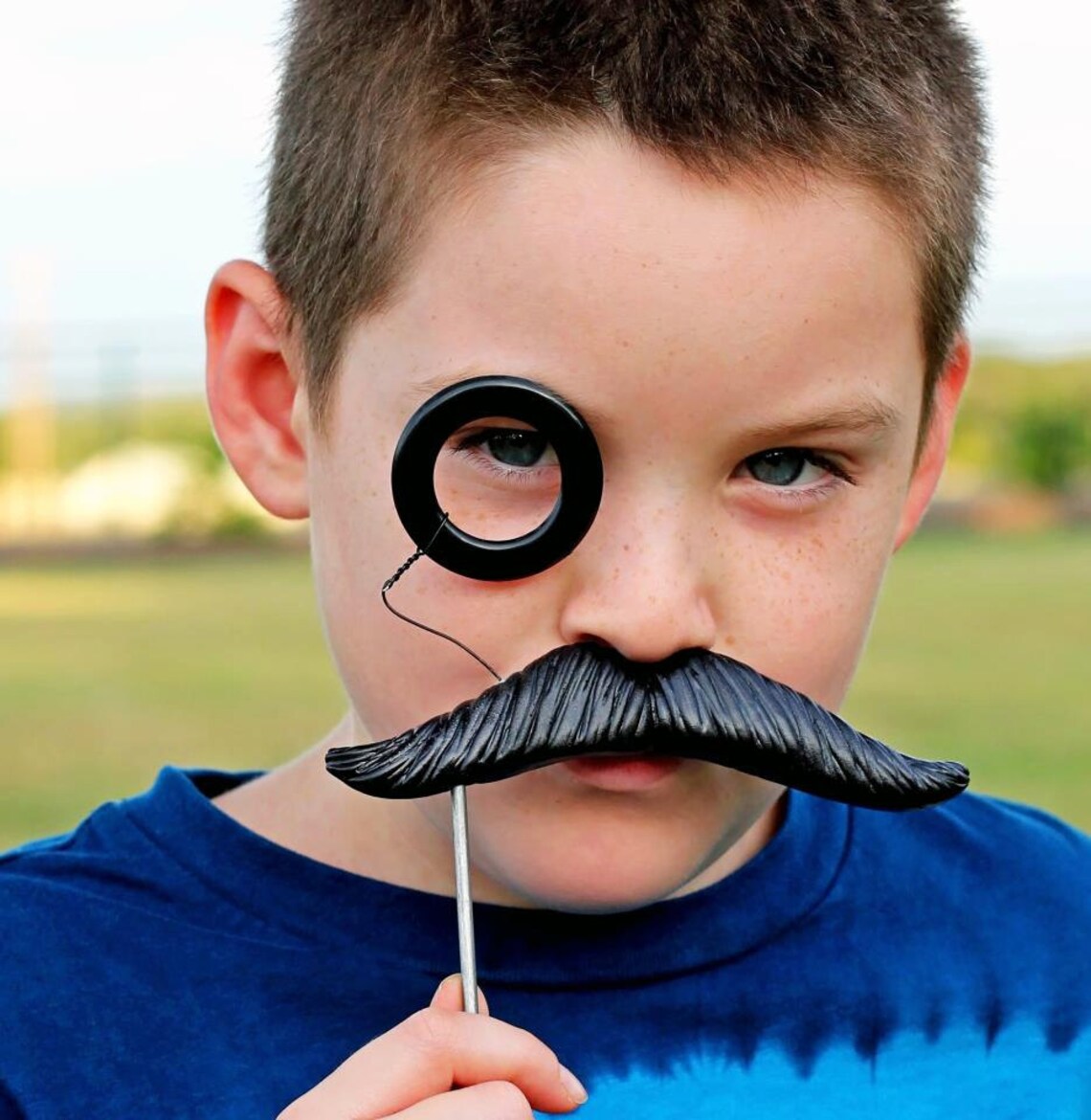 Mustache and Monocle Photobooth Prop the Inquisitor - Etsy