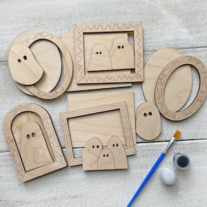 Ghost Frames Decorating Craft - Paint and Brushes Included - Set of 5 ...