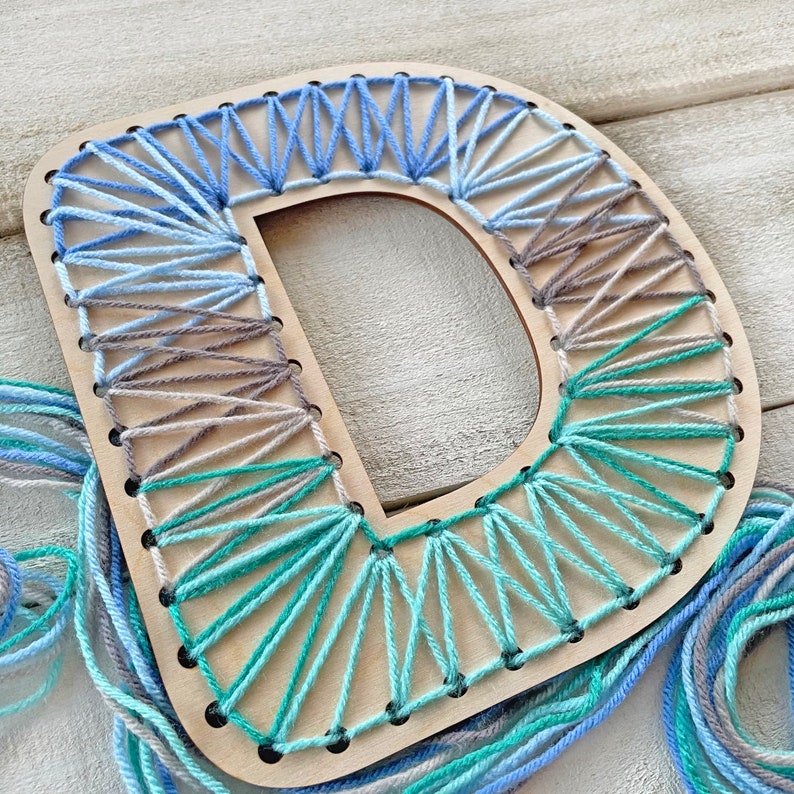 Large Letter Craft Kit Spell Names Words Mogograms Yarn - Etsy