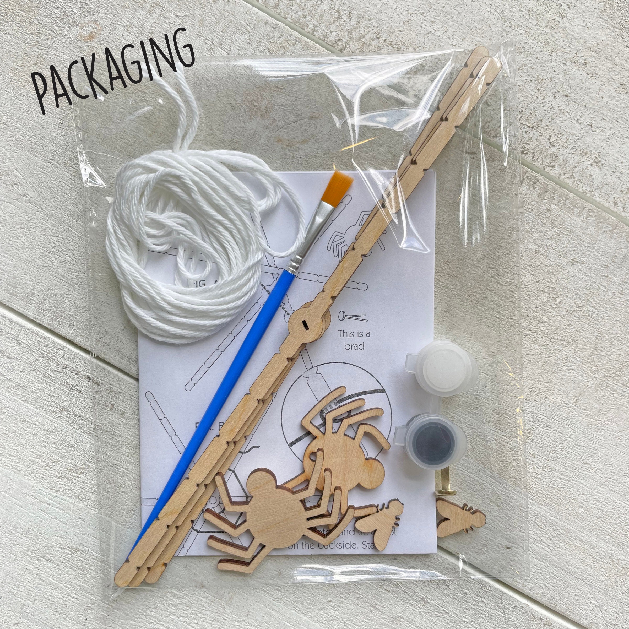 Glow-in-the-dark Spiderweb Craft Kit - Paint and Yarn Included - Etsy