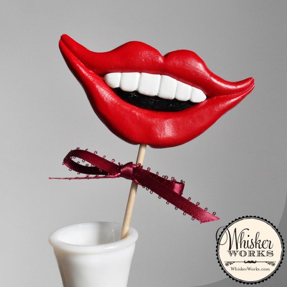 Photo Booth Prop - The Cachinnate - pink or red smile with bright white ...