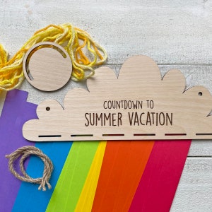 Countdown to Summer - Bright or Pastel Rainbow Paper Chain Yarn Craft ...