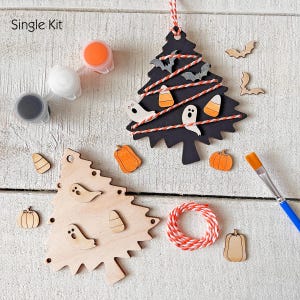 Halloween Tree Ornament Craft Kit: Candy Corn, Ghosts, Bats & Pumpkins ...