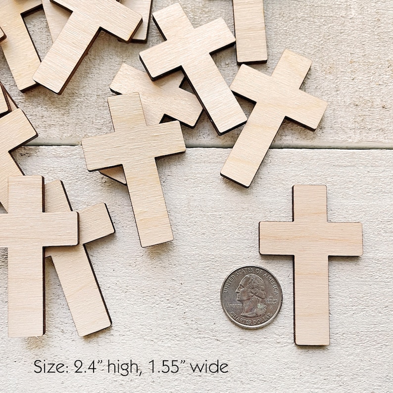 Bulk Wooden Cross Craft Pieces - Blank Wood Easter Project for Kids ...