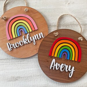 Personalized Rainbow Name Sign - Rainbow Baby Nursery or Kids Room ...