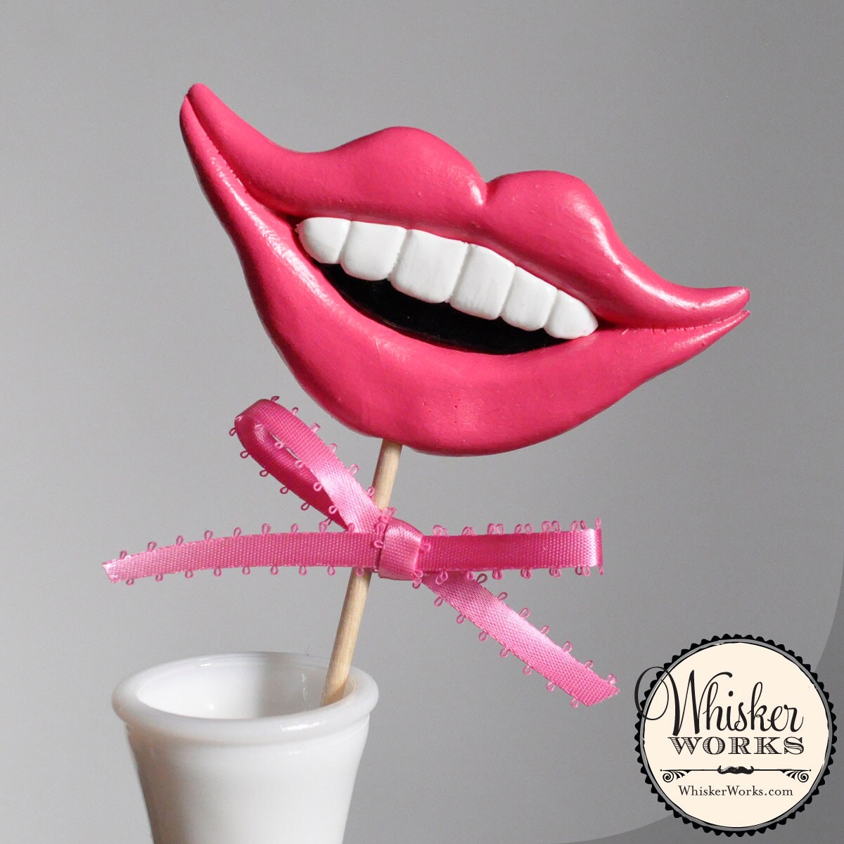 Photo Booth Prop the Cachinnate Pink or Red Smile With - Etsy