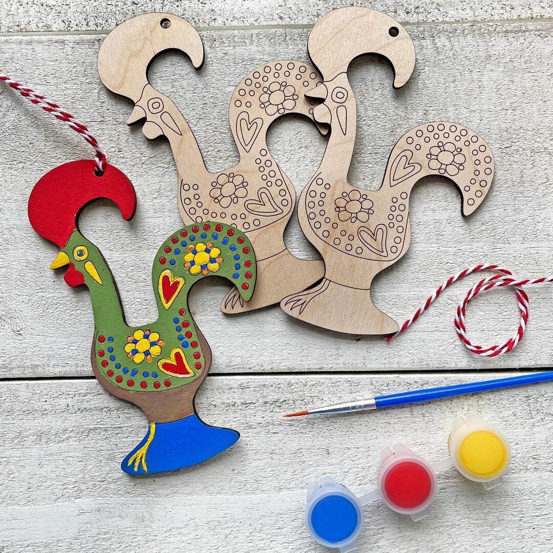 Portuguese Rooster of Barcelos Ornament Craft Kit: Group or Individual ...