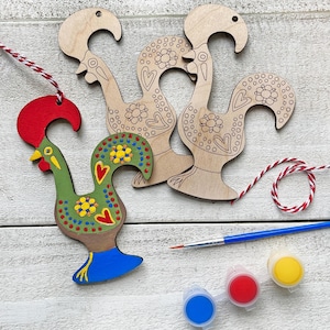 Portuguese Rooster of Barcelos Ornament Craft Kit: Group or Individual ...