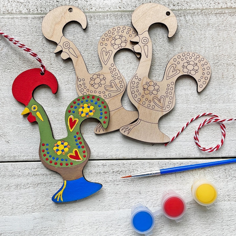 Portuguese Rooster of Barcelos Ornament Craft Kit: Group or Individual ...