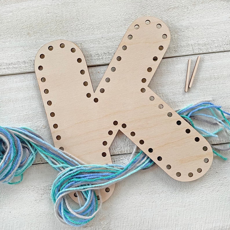 Large Letter Craft Kit Spell Names Words Mogograms Yarn - Etsy