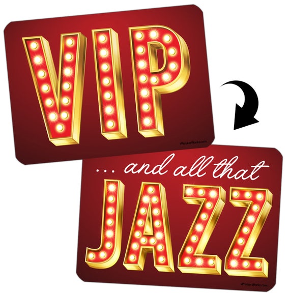 Plastic Photo Booth Phrases - VIP / Jazz - colorful plastic sign by ...