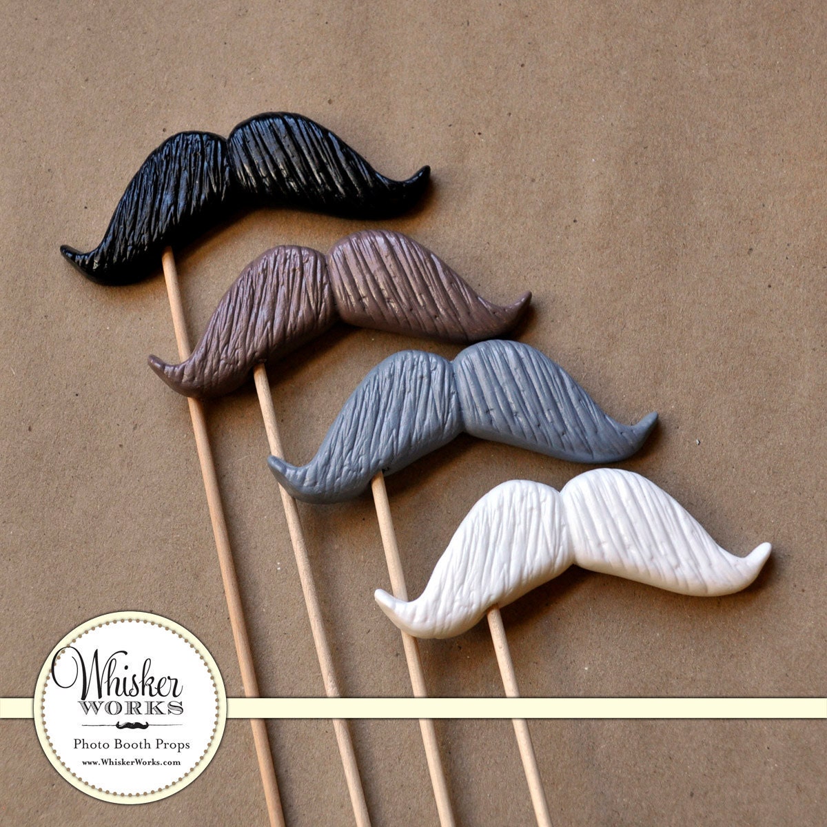 Mustache on a Stick - the Engineer - CHOOSE YOUR COLOR - Etsy