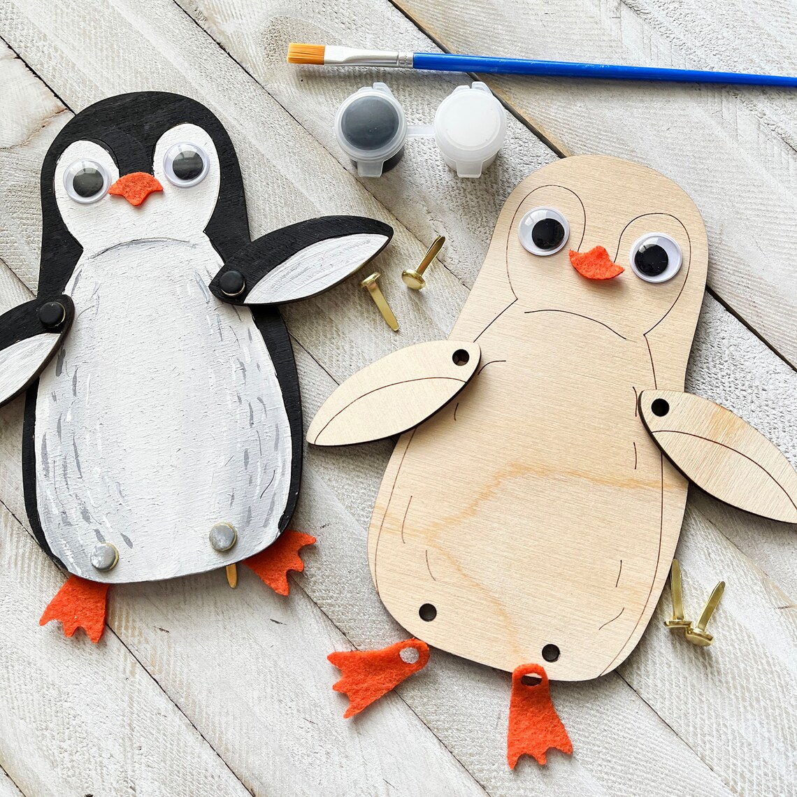 Arctic Penguin Party Craft Kit - Paint and Materials Included - Etsy