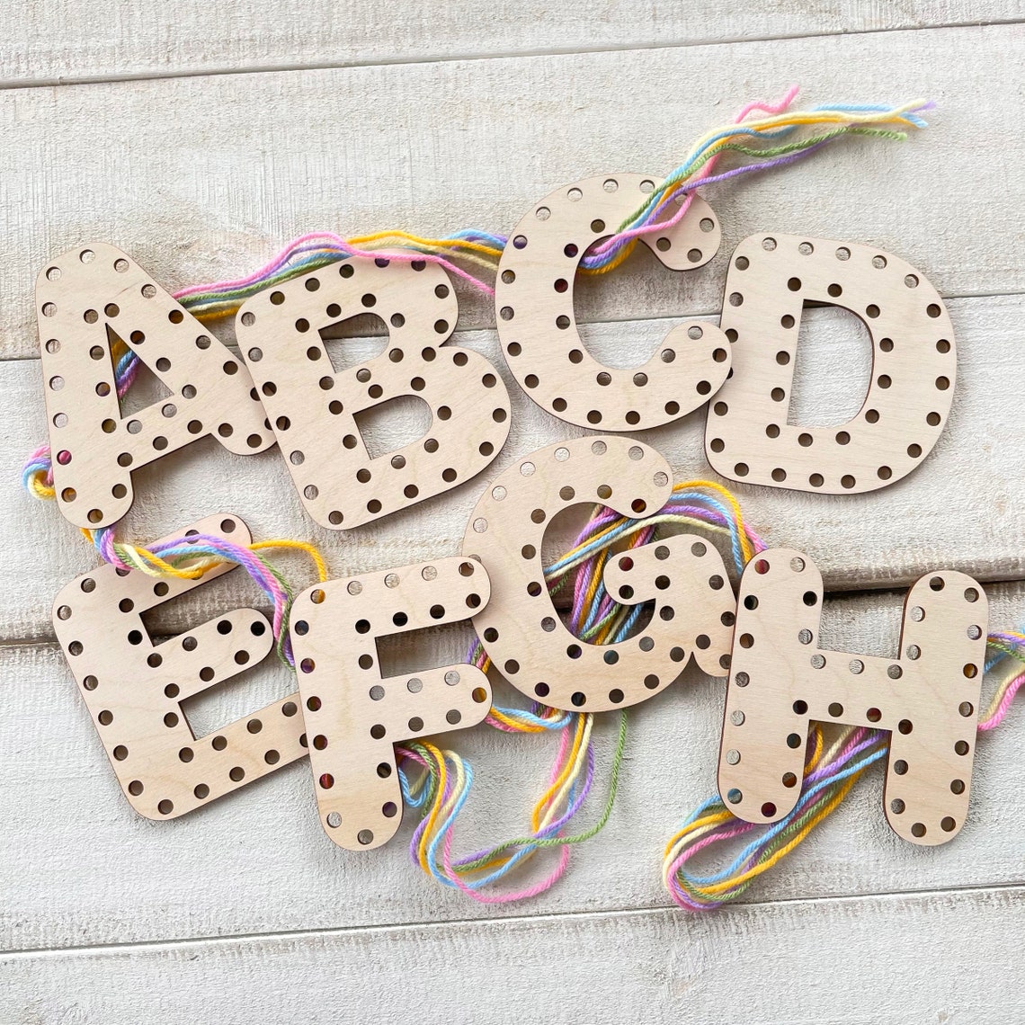 Small Letter Craft Kit Spell Names Words Mogograms Yarn - Etsy