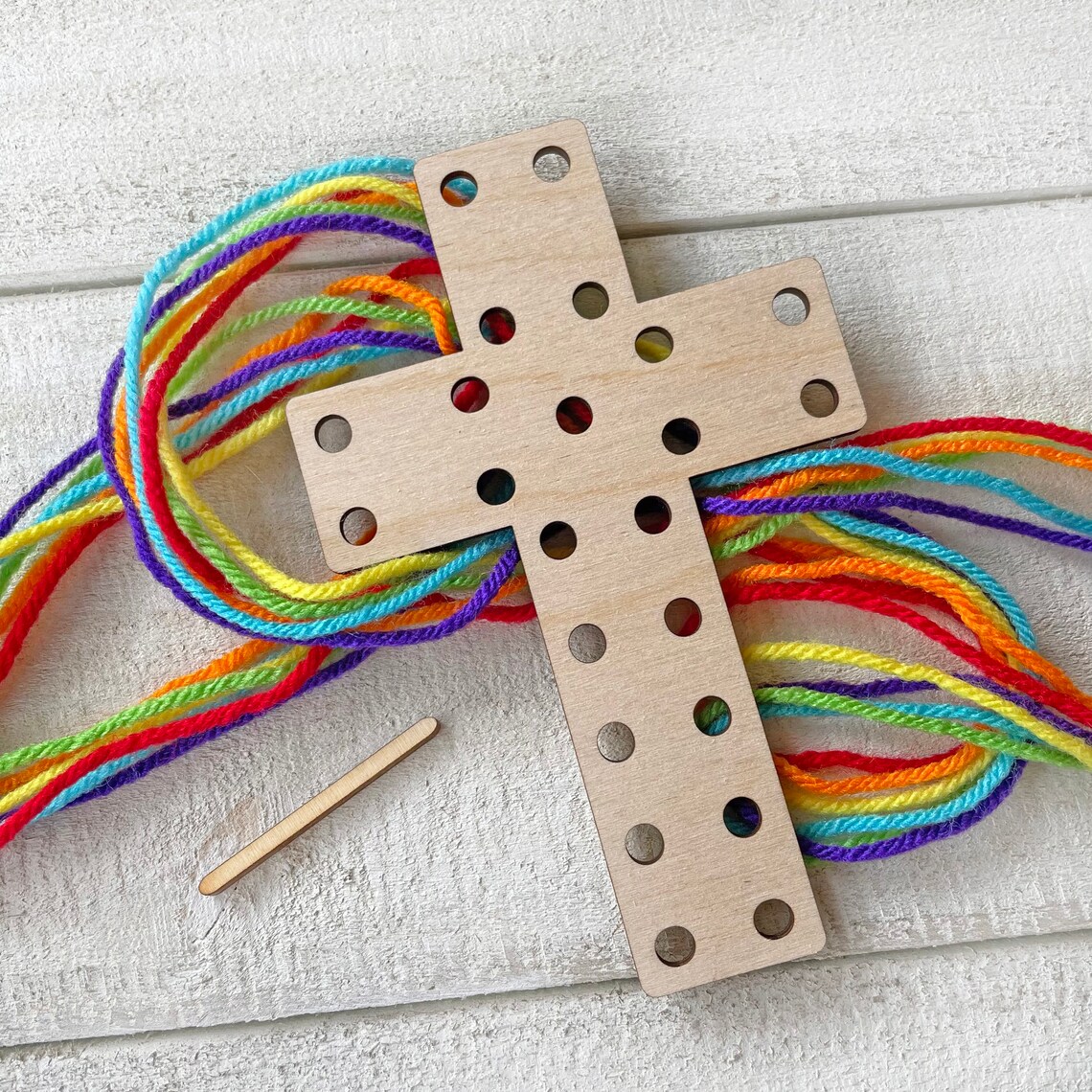 Easter Crosses Wood Project for Kids Complete Yarn Craft - Etsy