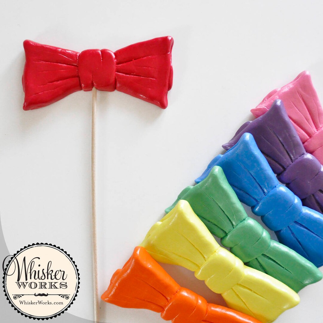 Bowtie on a Stick - Plastic Photo Booth Prop - MANY COLOR OPTIONS - Etsy