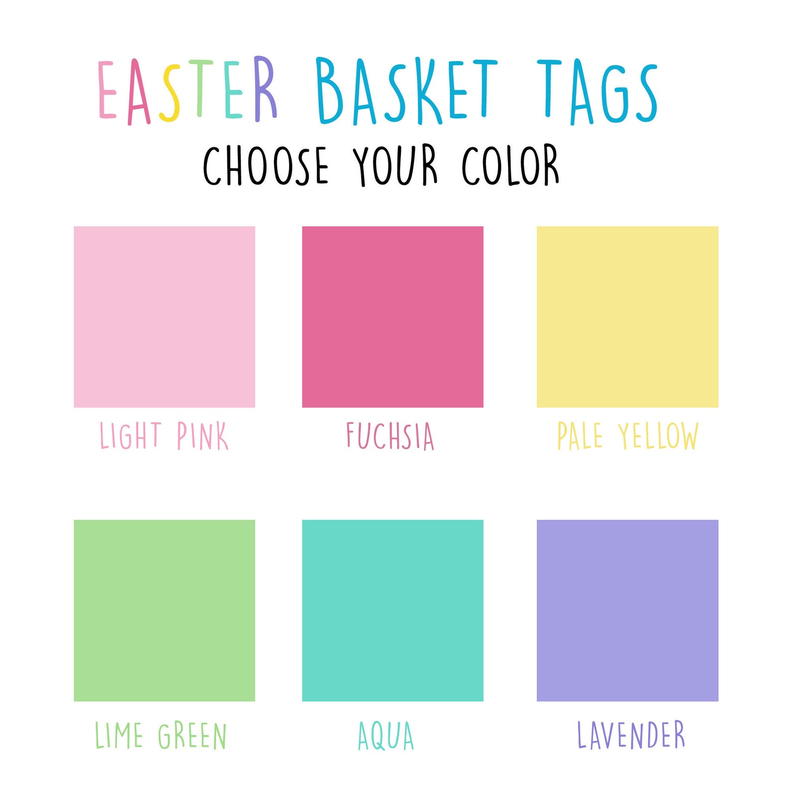 Easter Basket Name Tags Personalized Hand Painted Made - Etsy