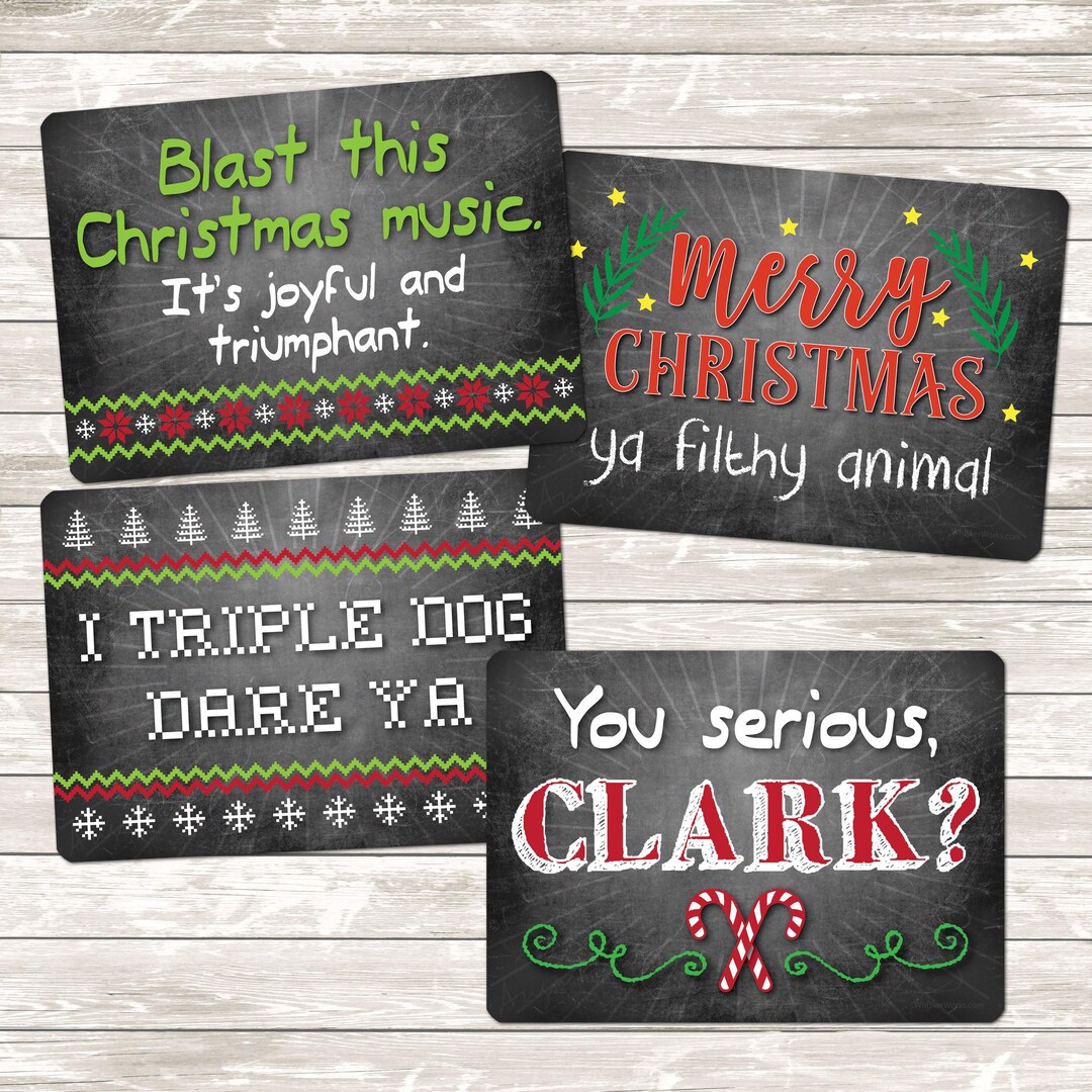 Christmas / Holiday Movie Quotes - Plastic Photo Booth Phrases - Set of ...