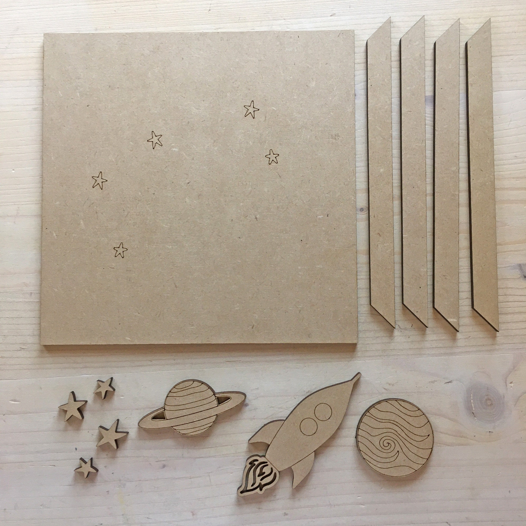 Outer Space Painting Crafts Unifinished Kits Ready to Be | Etsy