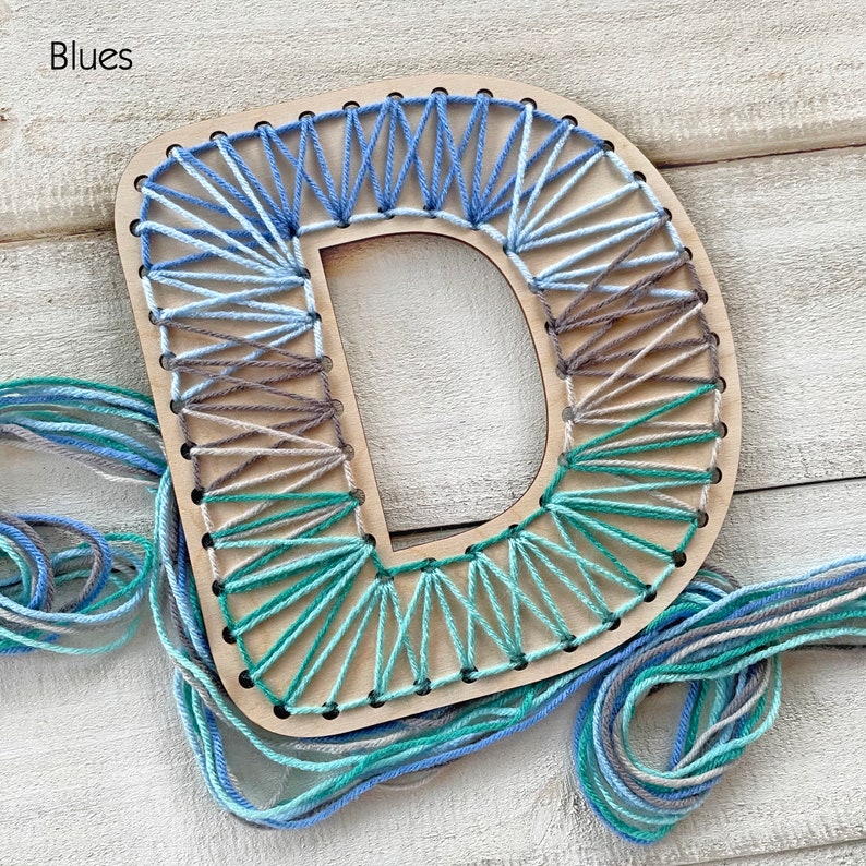 Large Letter Craft Kit Spell Names Words Mogograms Yarn - Etsy