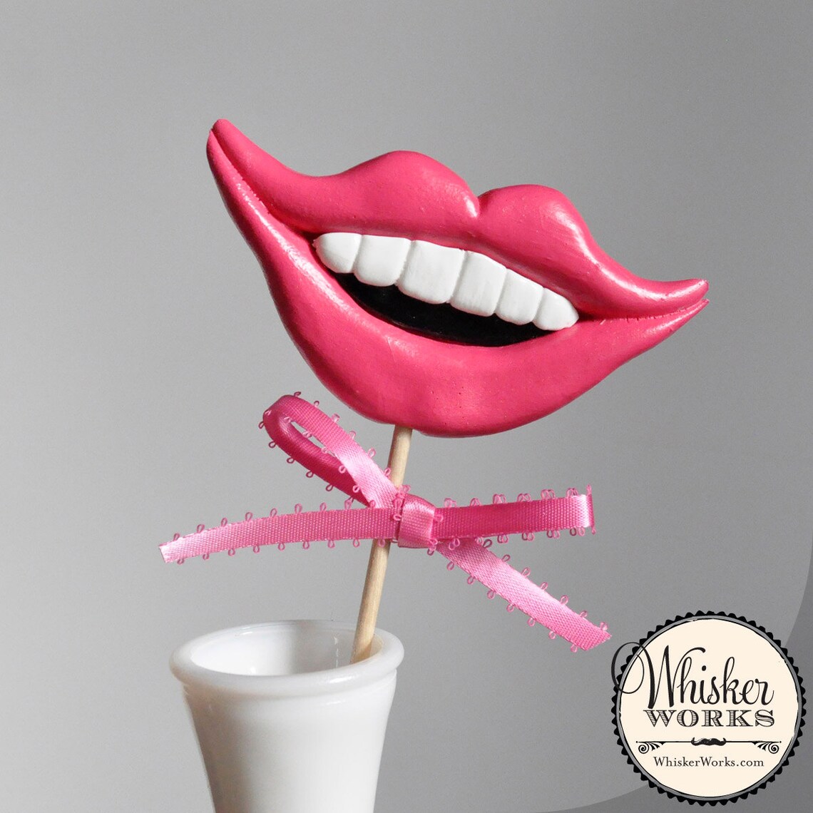 Photo Booth Prop the Cachinnate Pink or Red Smile With - Etsy