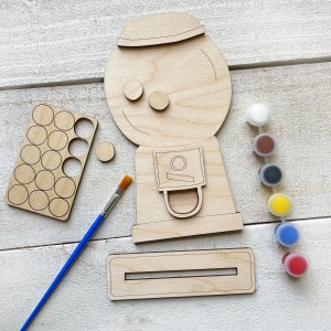 Colorful Gumball Machine Kid Craft - Paint & Brush Included - Made in ...