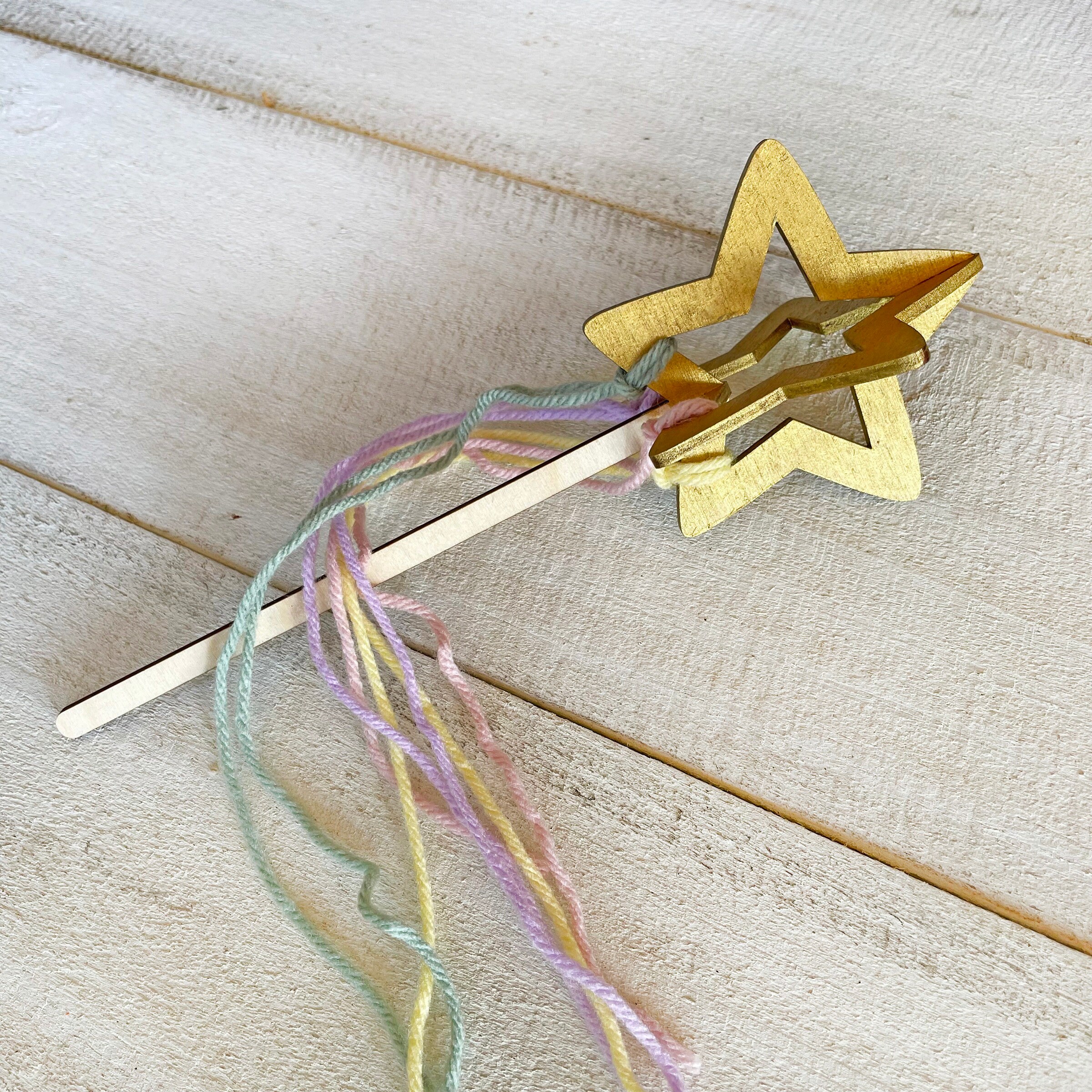 Fairy Princes Star Wands - Paint and Yarn Included - Magical Party ...