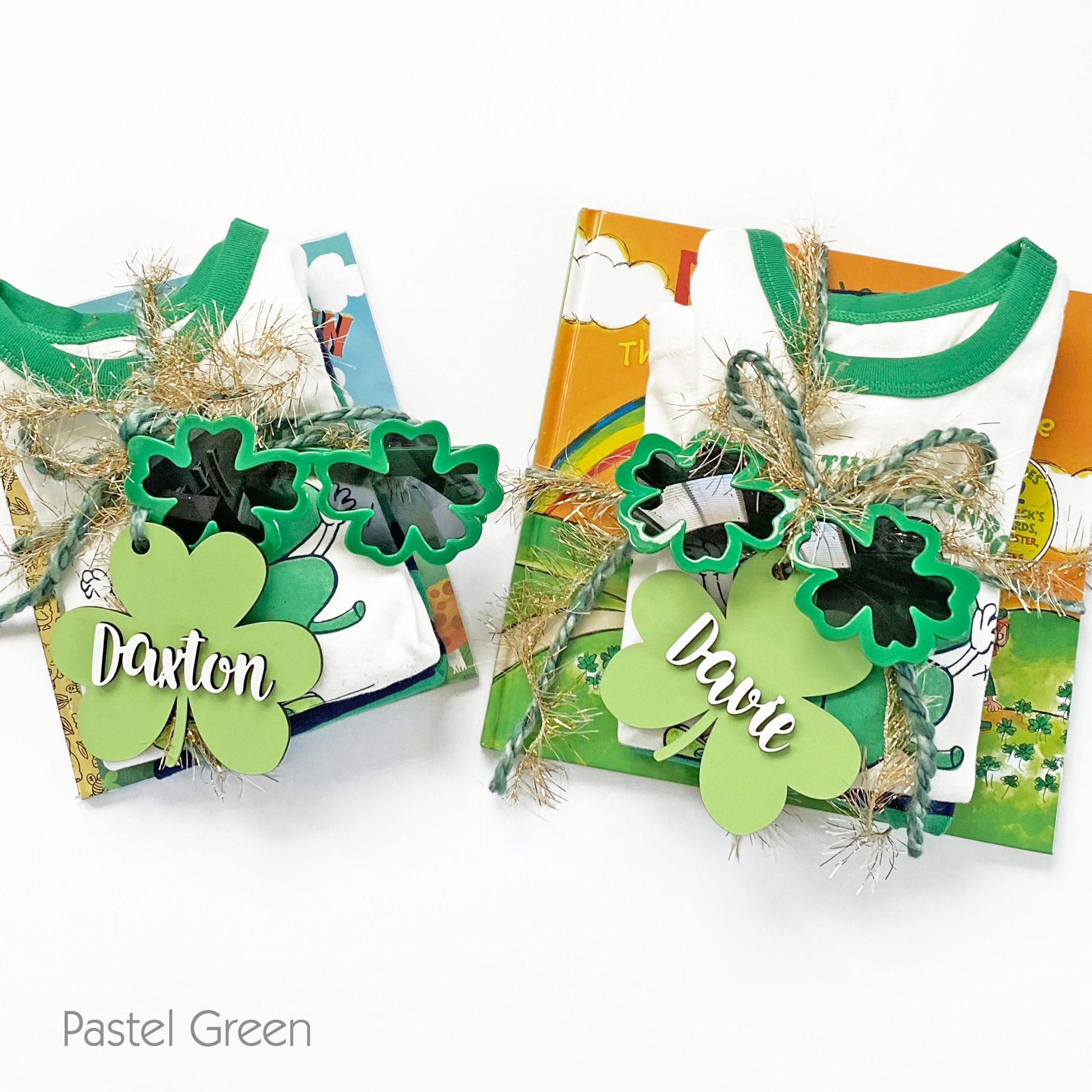 St. Patrick's Day Name Tags - Personalized - Hand Painted - Clover ...