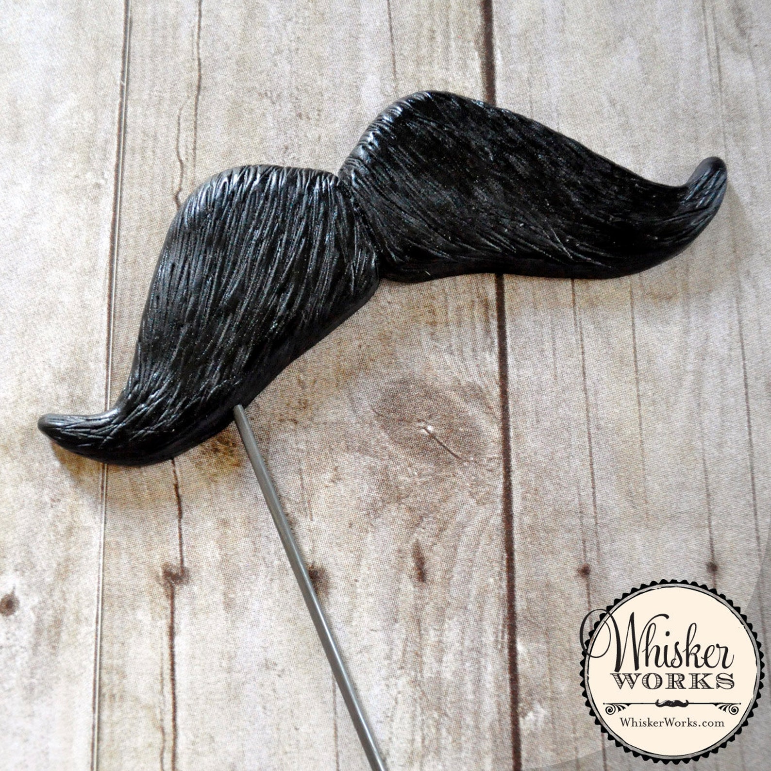 XL Mustache on a Stick - Plastic Photo Booth Prop - Black, Brown, Gray ...