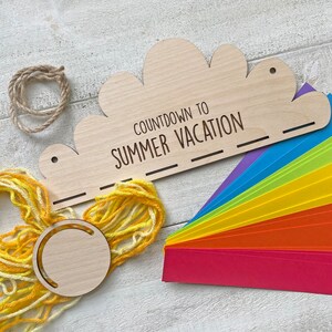 Countdown to Summer - Bright or Pastel Rainbow Paper Chain Yarn Craft ...