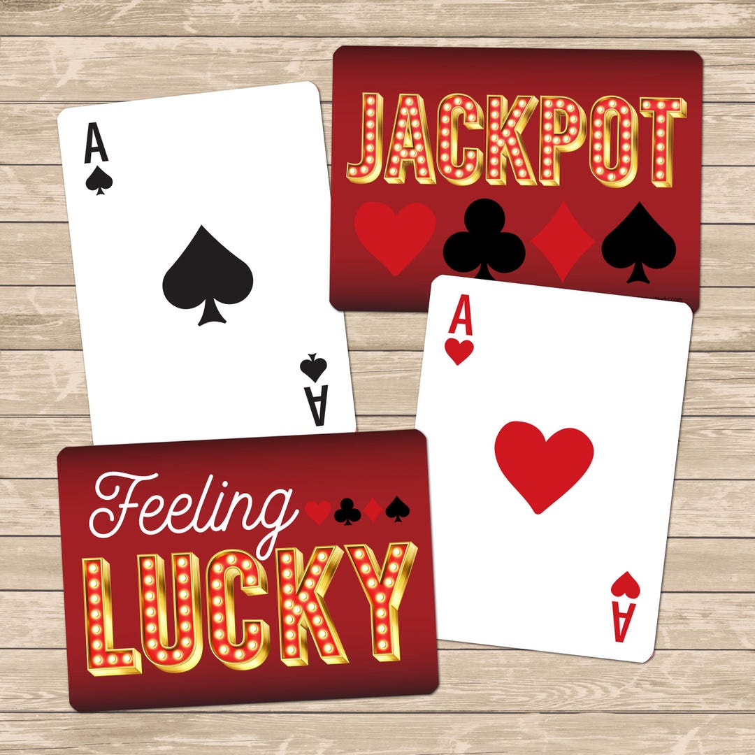 Poker Night Photo Signs - Plastic Photobooth Phrases - Set of 2 Themed ...