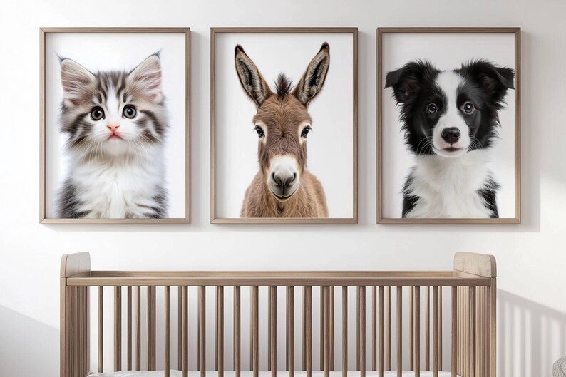 PRINTABLE Baby Farm Animal Nursery Collection, Mix and Match Bundle ...