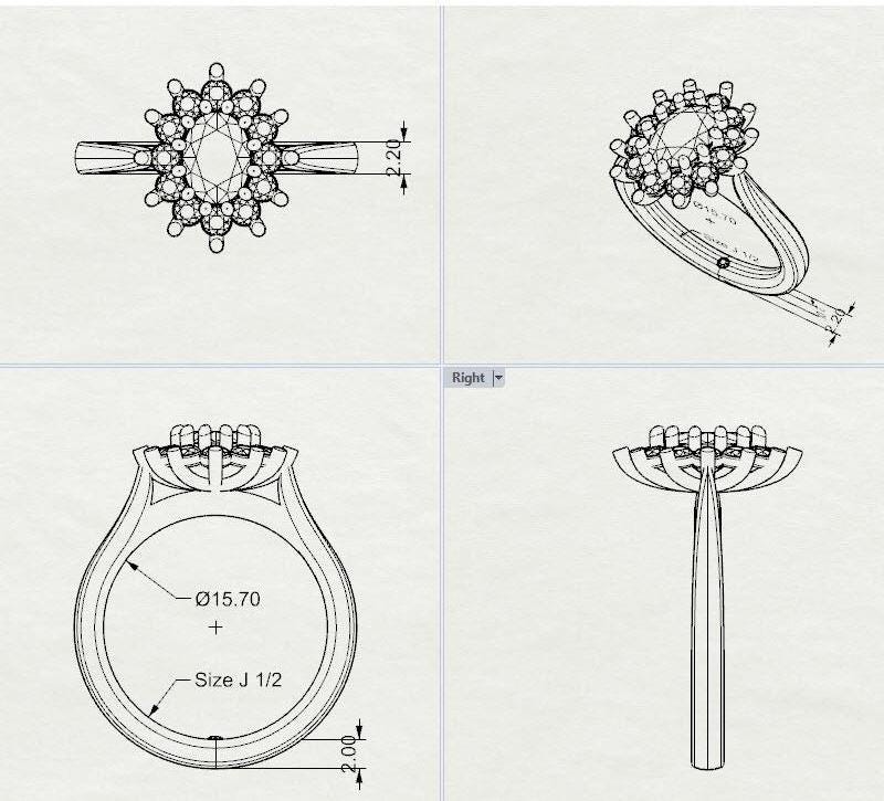 Jewelry CAD Service, Engagement Ring, Wedding Ring - Etsy