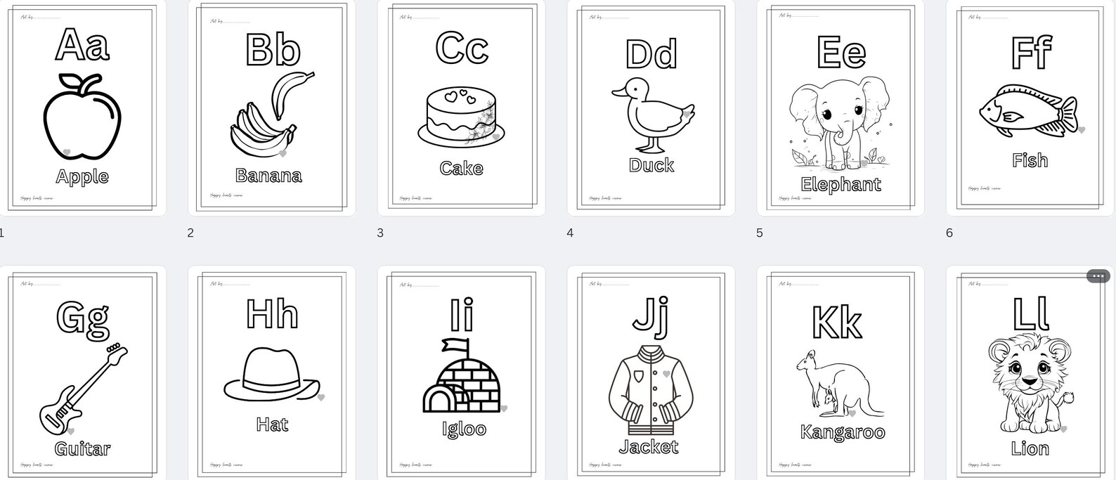 Alphabet Coloring Pages,preschool Activities, English Alphabet - Etsy